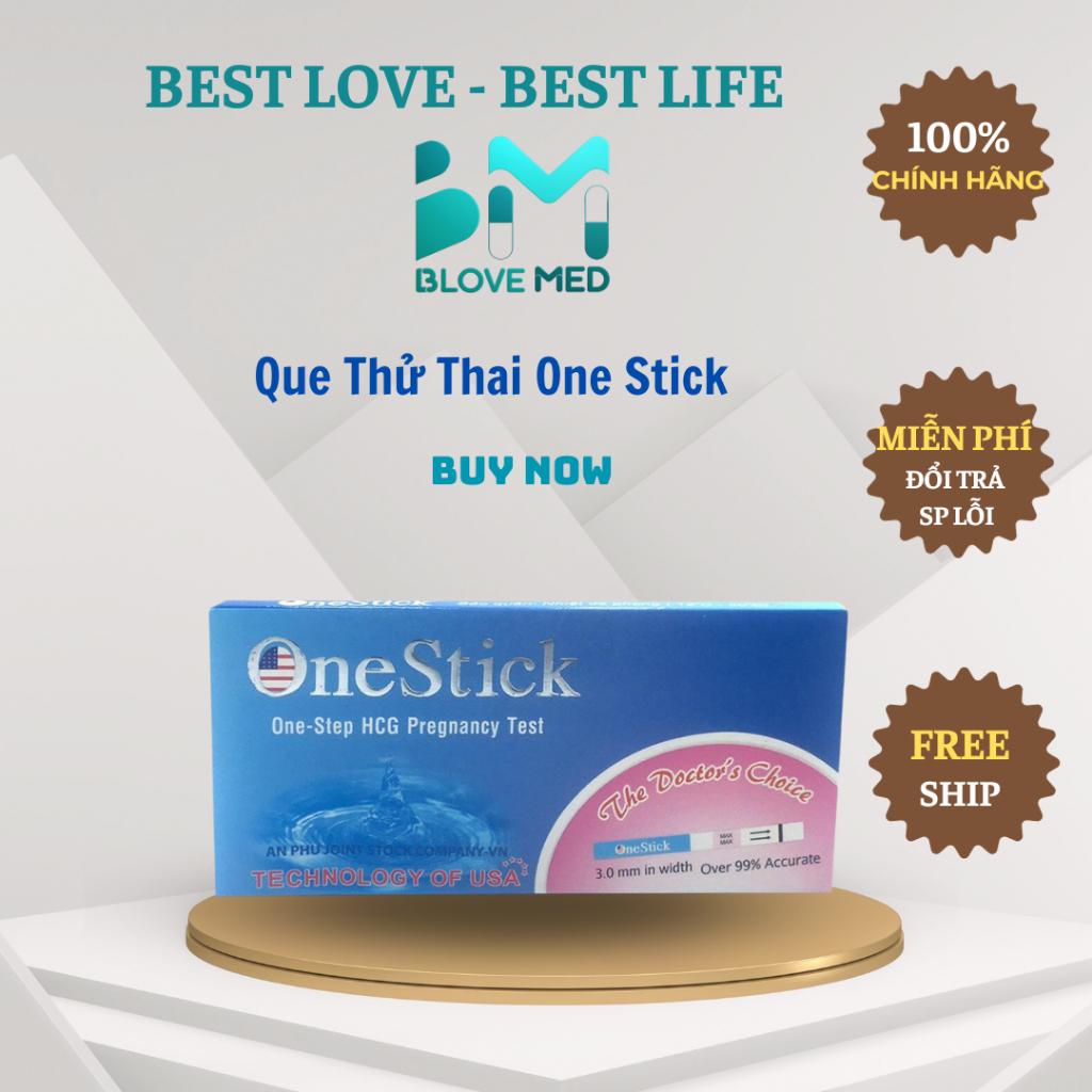 Que Thử Thai Chính Hãng One Stick – Test Thai Chính Xác Hiệu Quả (túi ...
