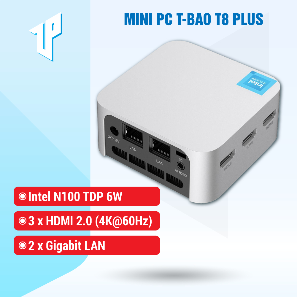 Mini PC T-bao T8 Plus 「Intel N100 TDP 6W Giải Mã AV1」 | Shopee Việt Nam