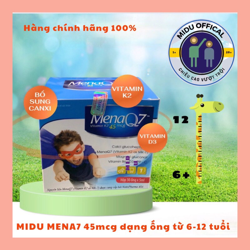[Chính hãng] MIDU MENA7 45mcg dạng lọ - dạng ống bổ sung K2, Calci, D3 ...