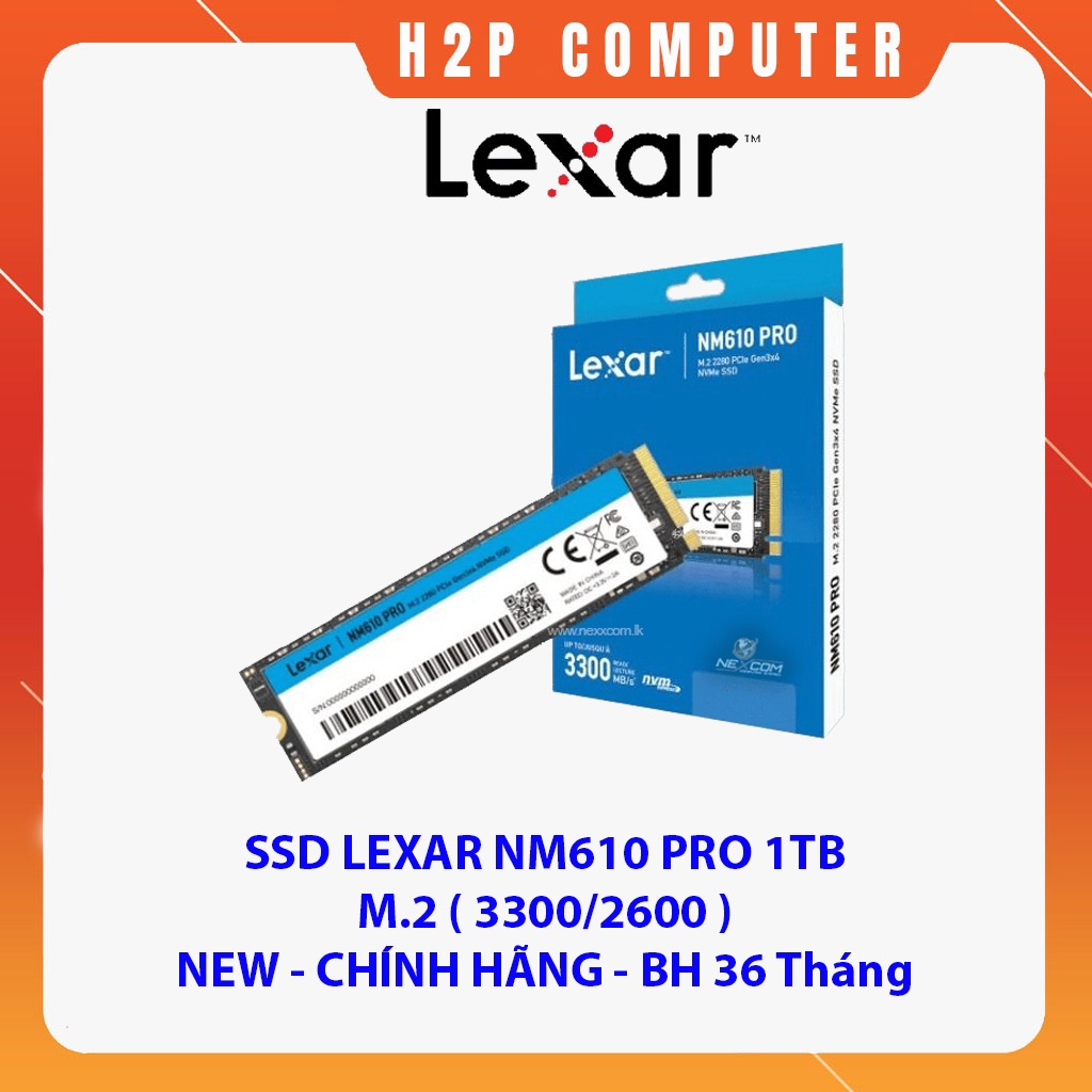 Combo SSD Lexar NM610 Pro 1TB M.2 2280 NVME - New - BH 36 Tháng ...