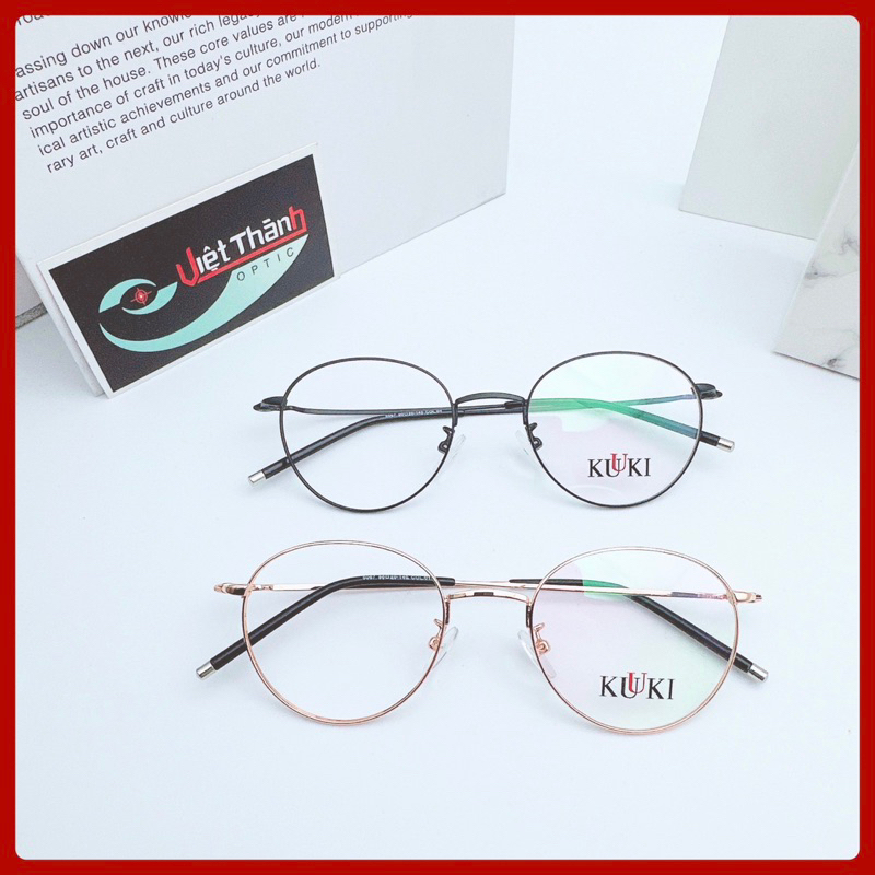 Gọng kim loại mảnh dáng tròn 2 màu NHẬN LÀM ĐỘ CẬN THEO YÊU CẦU Mắt Kính Việt Thành KL9 | Shopee ...