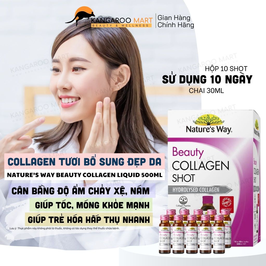 Collagen dạng nước Nature's Way Beauty Collagen Shots 10 x 50ml ...
