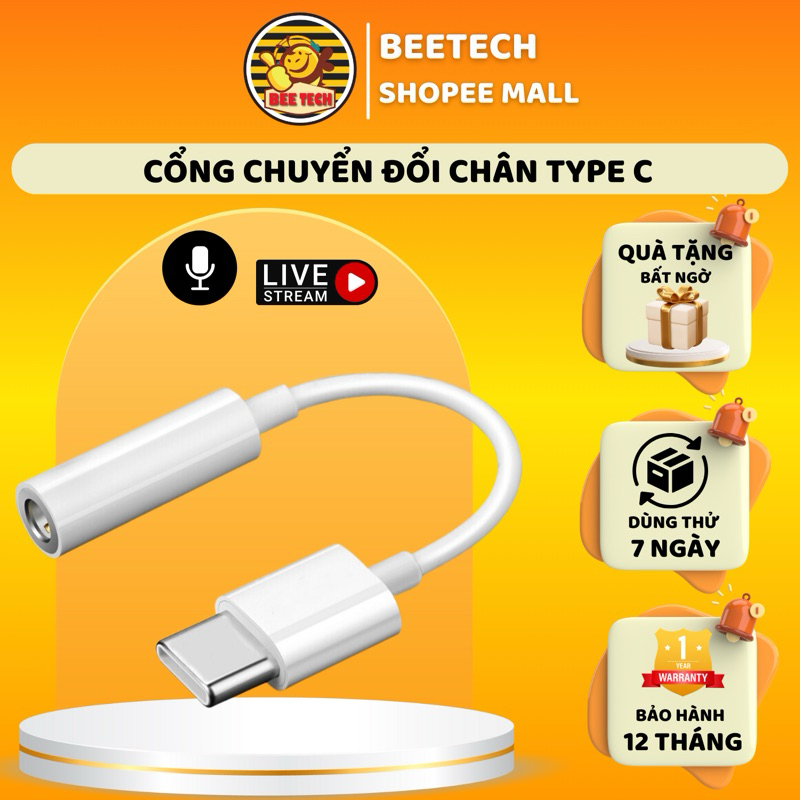 Jack Chuyển Đổi BEETECH BT053 Có Mic Chân Type C, Kết Nối Điện Tử Cho Điện Thoại | Shopee Việt Nam