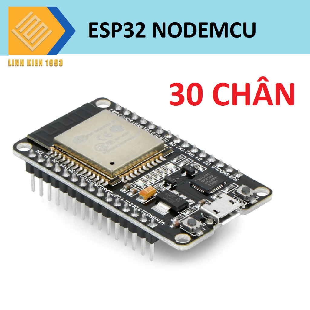 ESP32 Kit thu phát wifi bluetooth NODEMCU ESP32 WROOM32 chip CP2102 chính hãng | Shopee Việt Nam