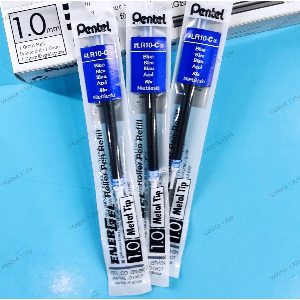PENTEL [03vỉ ] Ruột Bút Thay Thế ENER Gel LR7-C & LR10-C. Sử dụng cho các dòng bút ký ENER Gel ...