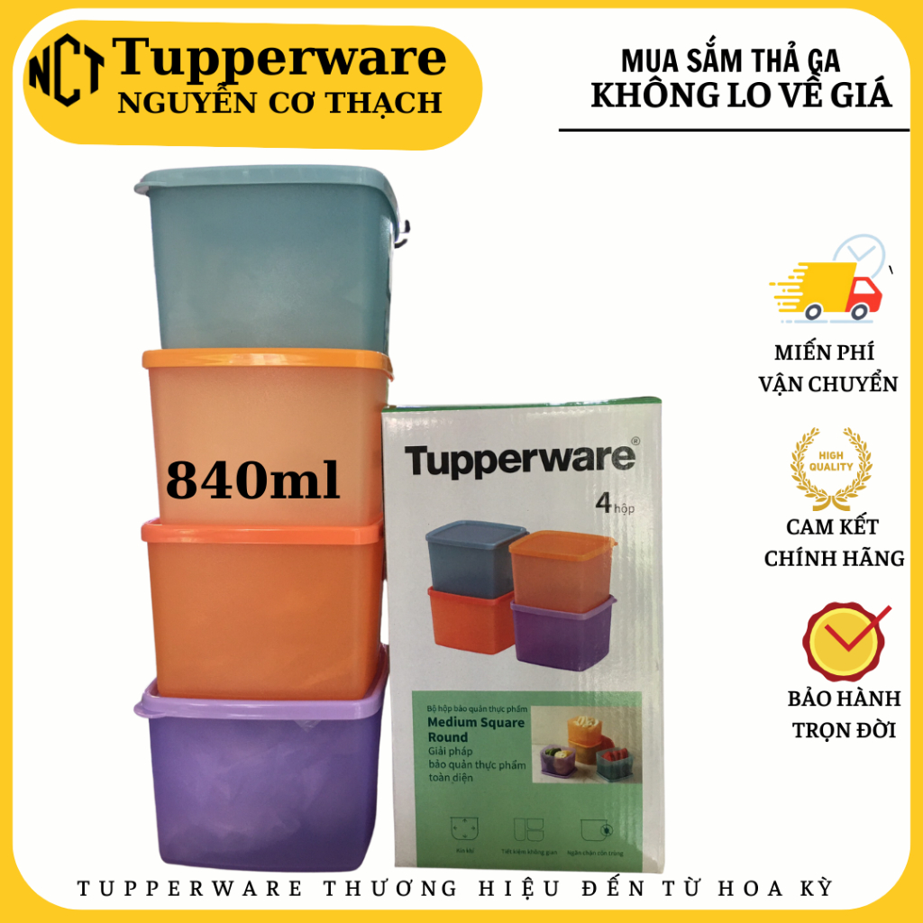 BỘ TRỮ MÁT TUPPERWARE SET 4 (840ML) CHÍNH HÃNG | Shopee Việt Nam