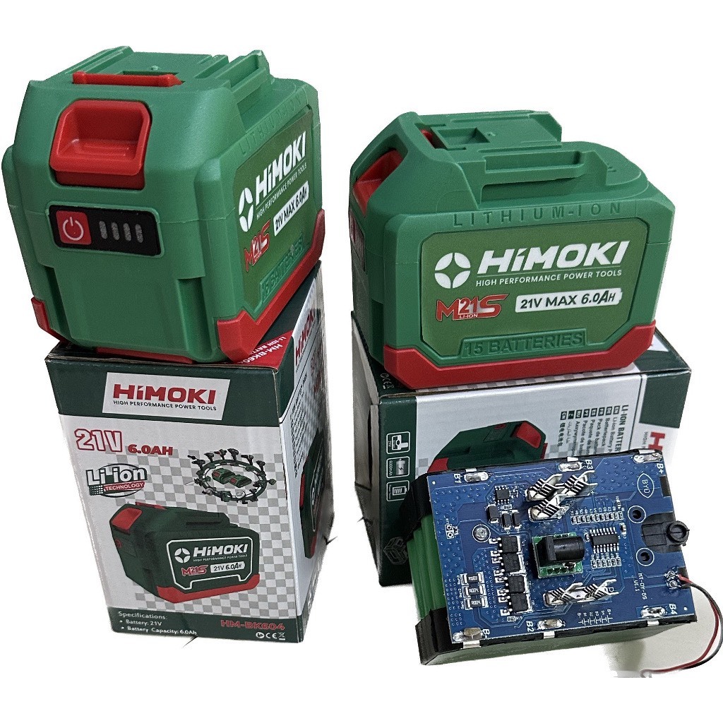 pin 15cll ( chính hãng ) HiMoKi 21v 6ah dòng sả cao dùng cho máy khoan ...