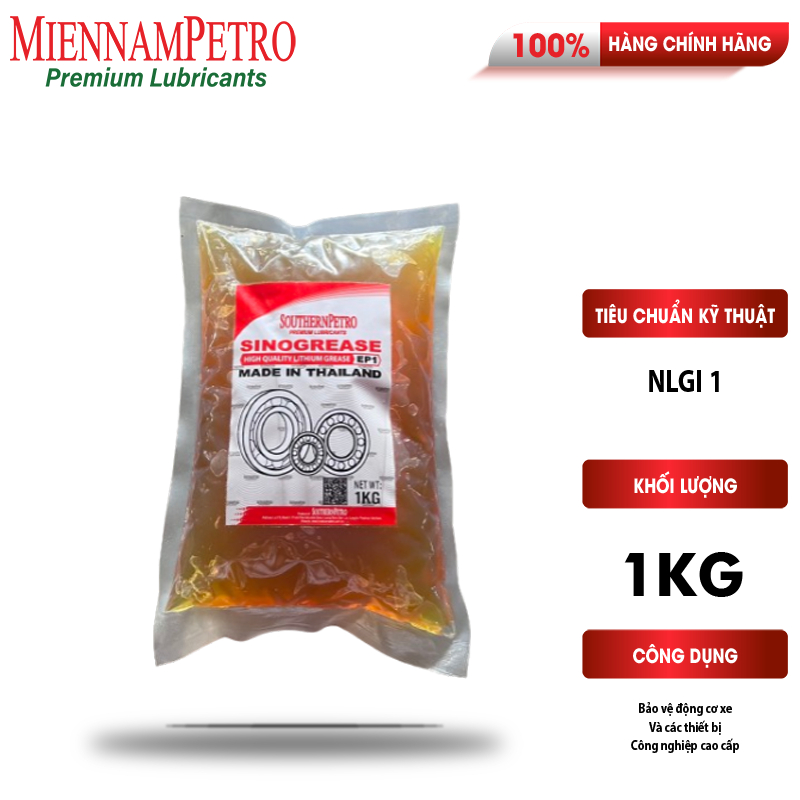 Mỡ Bôi Trơn MiennamPetro Sinogrease Lithium EP1 NLGI 1 1KG Bảo Vệ Ô Tô ...