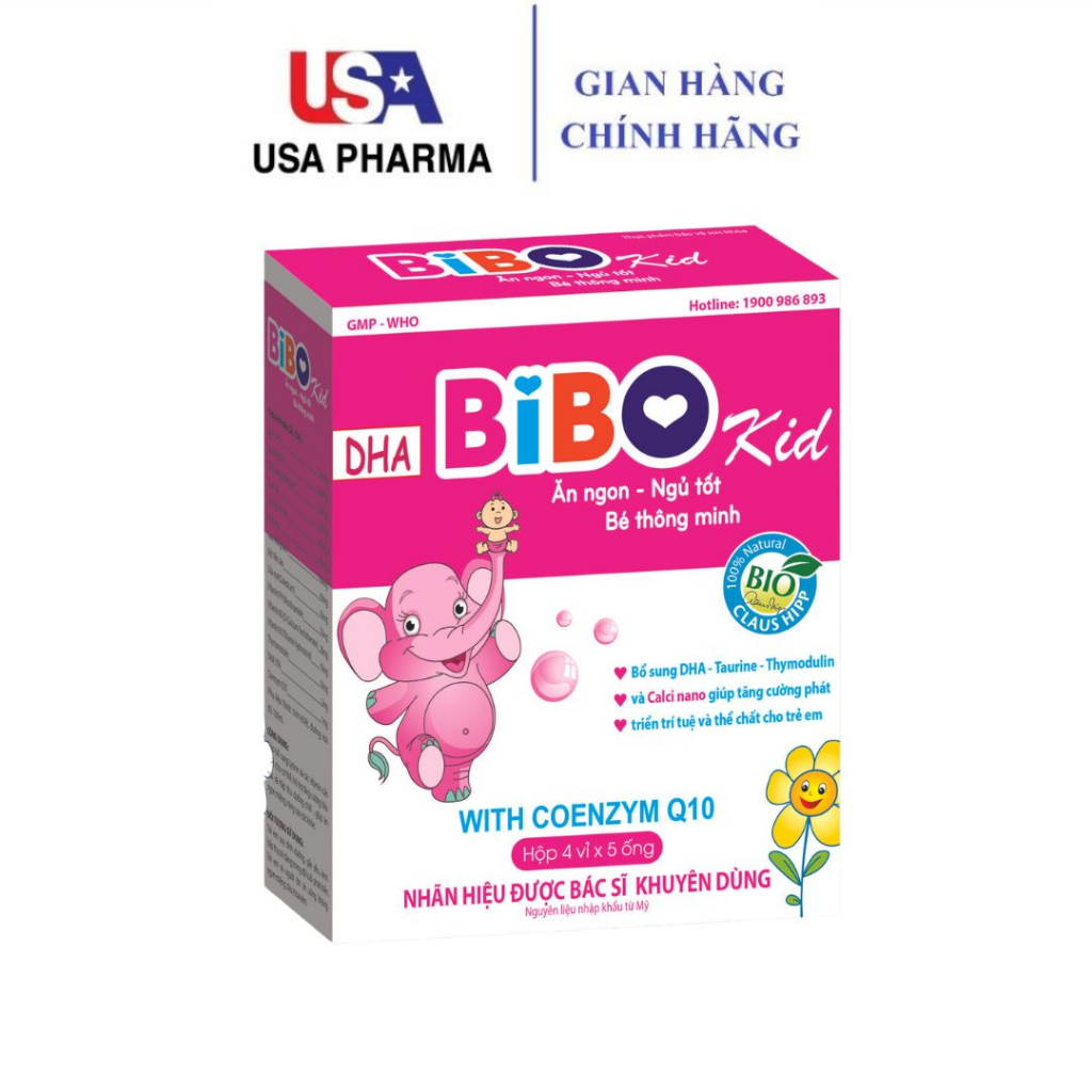 Siro DHA BiBo Kid Bổ sung dha, taurin, thymomodulin giúp bé ăn ngon ngủ tốt bé thông minh - Hộp ...