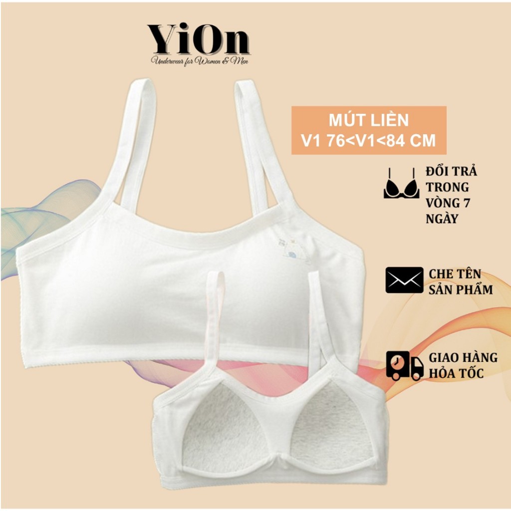 Áo lót học sinh 2 dây mút may liền cấp 2 cấp 3 freesize ngực 76-84 cm ...