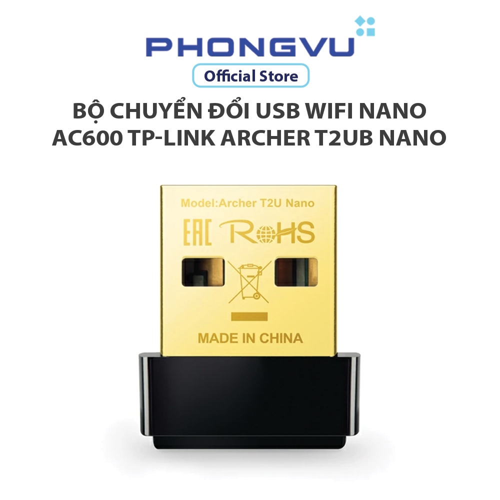 Bộ chuyển đổi USB WiFi Nano Bluetooth 4.2 AC600 TP-Link Archer T2UB ...