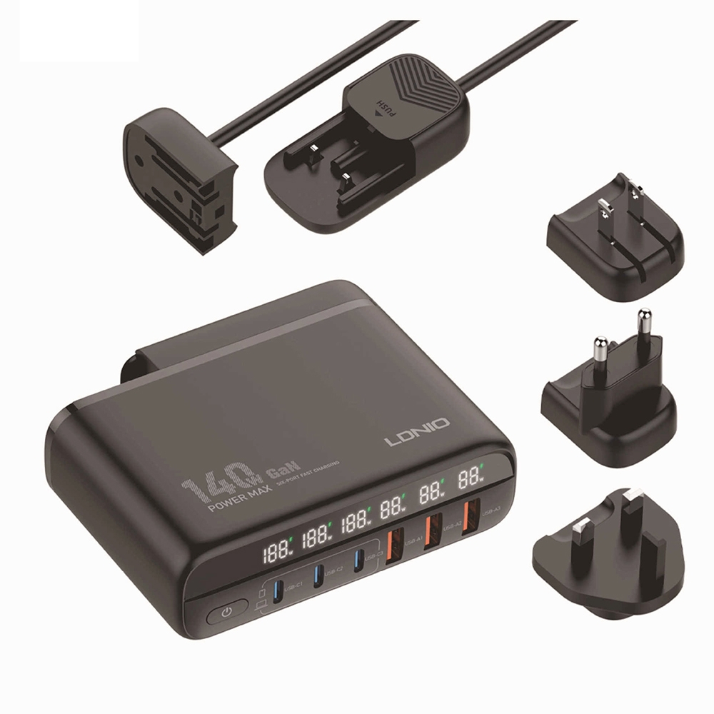 HUB SẠC SIÊU NHANH 6 CỔNG GAN 140W LDNIO A6140C | Shopee Việt Nam