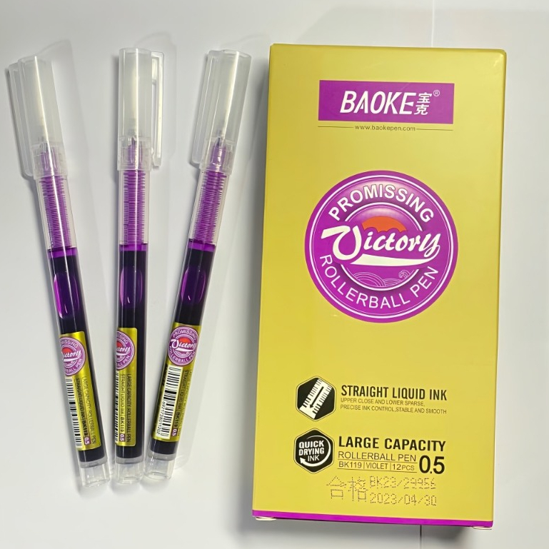 Bút Mực Gel Khô Nhanh BK119 Baoke Mực Tím Xanh Đen Đỏ | Shopee Việt Nam