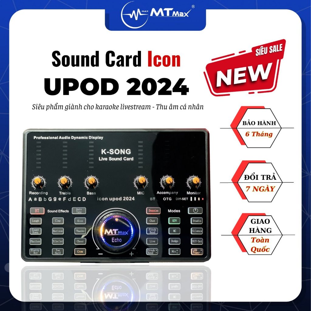 Sound Card Livestream DJ Icon upod 2024 Cao Cấp Tương Thích Android ...