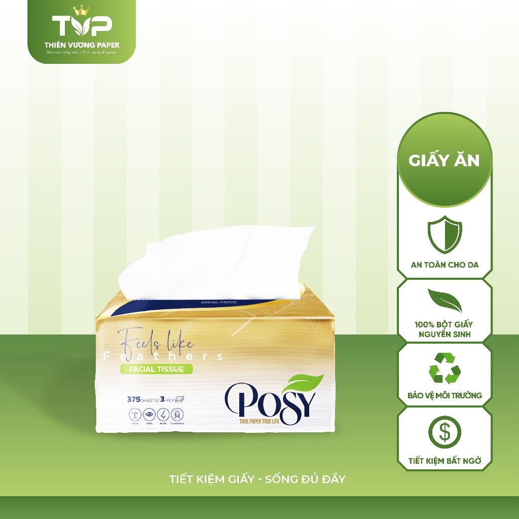 KHĂN GIẤY ĂN RÚT POSY 375 TỜ KHỔ NHỠ SIÊU MỀM MỊN, NHỎ GỌN | Shopee ...