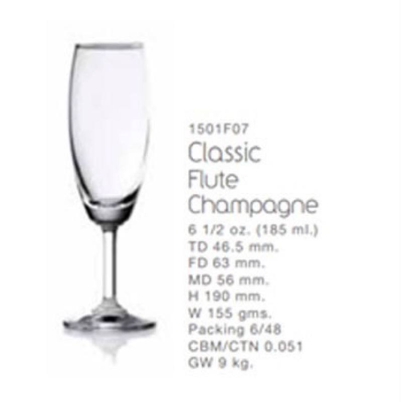 BỘ 6 LY FLUTE CHAMPAGNE 501f07 OCEAN 185ML | Shopee Việt Nam