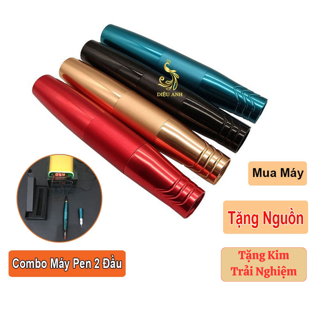 Máy pen phun xăm mini 5.0 2 đầu loại 1, máy phun xăm pen chính hãng ...