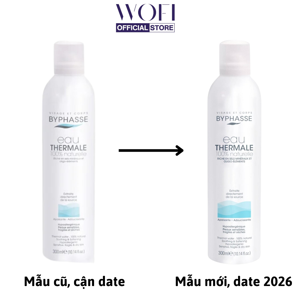 Xịt khoáng Byphasse Eau Thermale 100% Naturelle 300ml | Shopee Việt Nam
