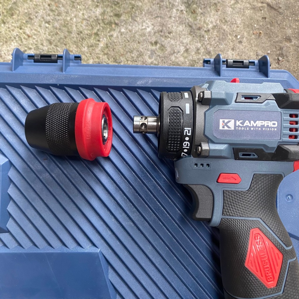 Máy khoan 16.8V Kampro, sạc bàn, có thể tháo đầu, 2 chức năng, động cơ ...