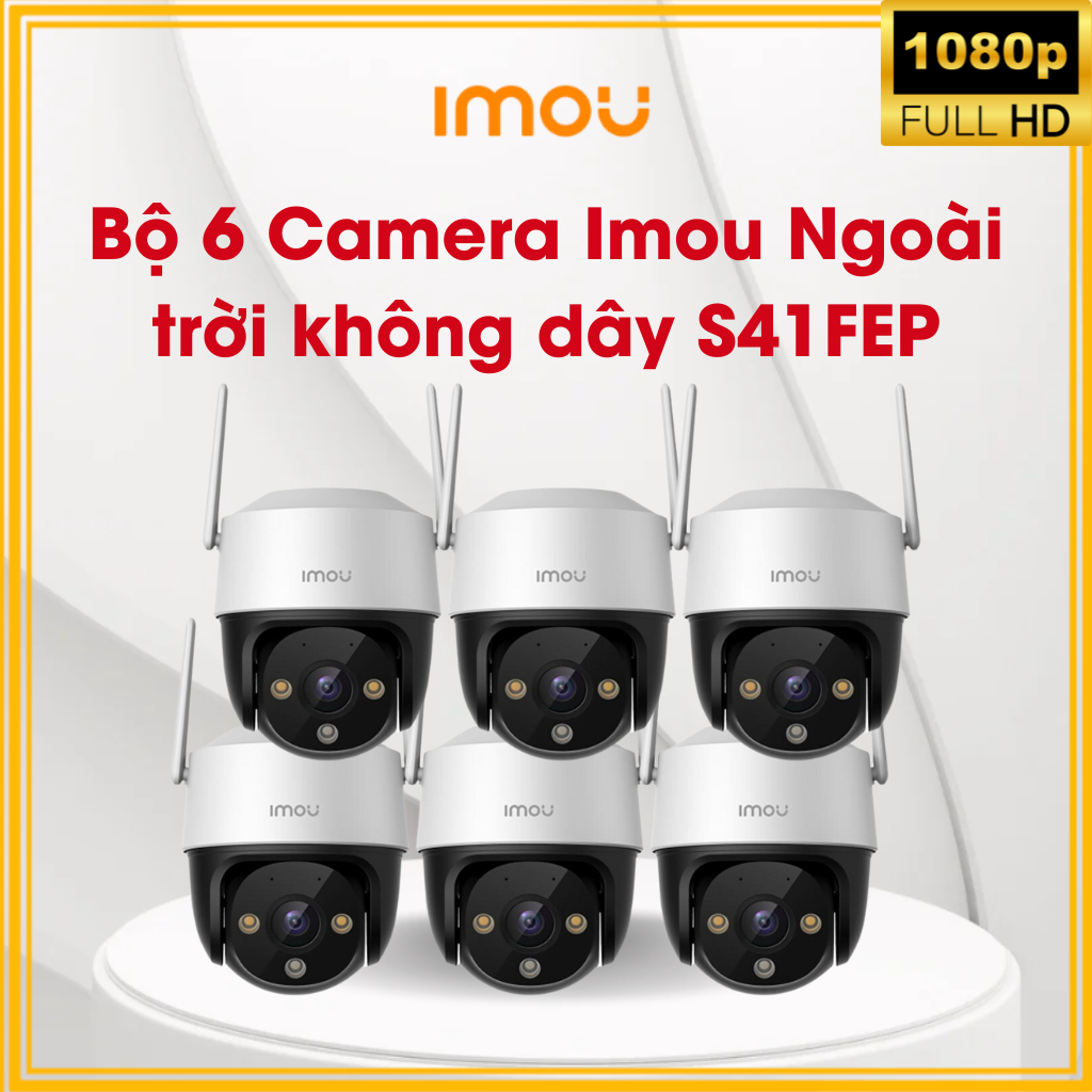 Bộ 2/4/6 Camera wifi ngoài trời không dây IMOU IPC-S41FEP 4MP 2K - Hàng ...