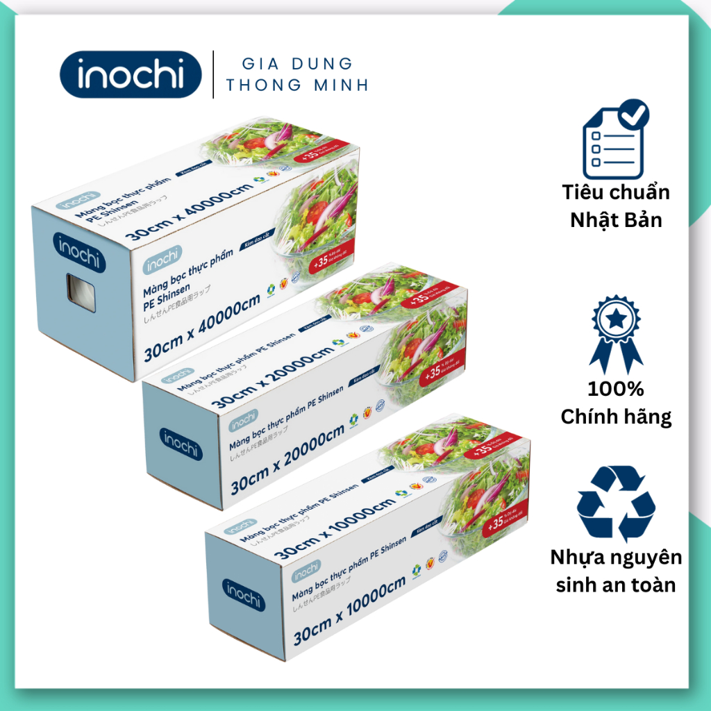 Màng bọc thực phẩm Inochi - PE Shinsen (Nhiều kích cỡ) | Shopee Việt Nam