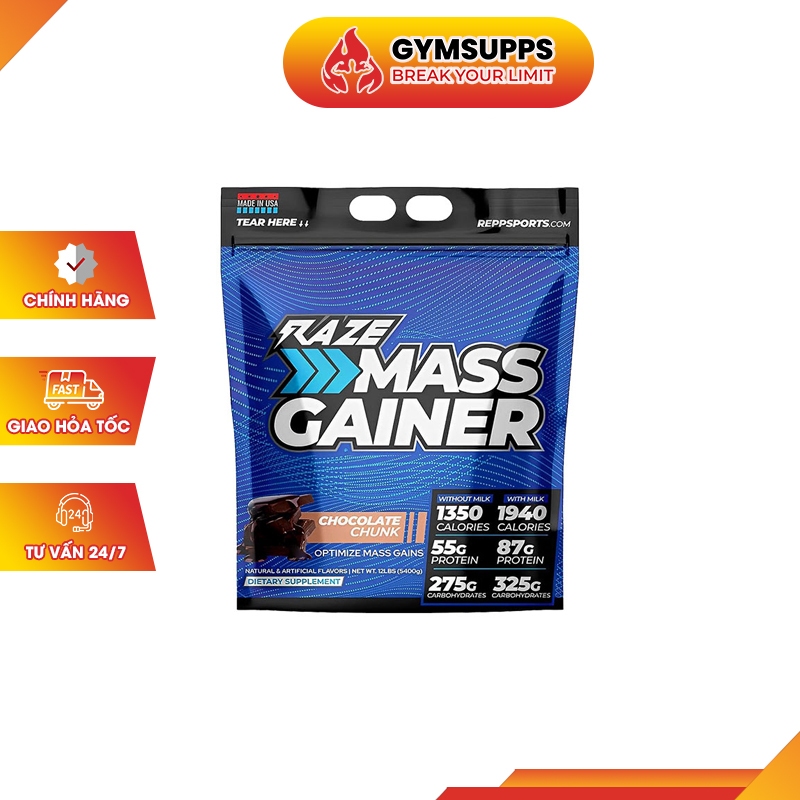 RAZE MASS GAINER 12LBS 5.4KG | Sữa Tăng Cân, Tăng Cơ Nhanh Cho Người ...