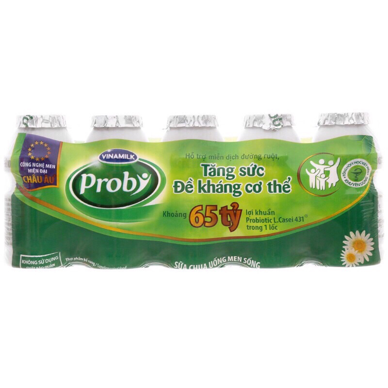 Combo 2Vỉ Proby lốc 5chai x 65 ml - vinamilk có đường,dâu, việt quất ...