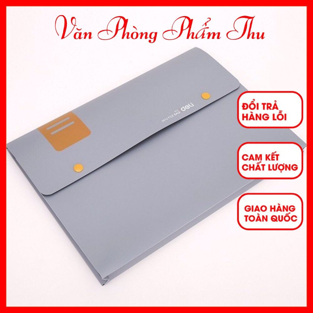 Cặp Đựng Tài Liệu Deli 5576 Có 2 Nút Bấm - Cặp Tài Liệu 1 Ngăn 2 Nút ...