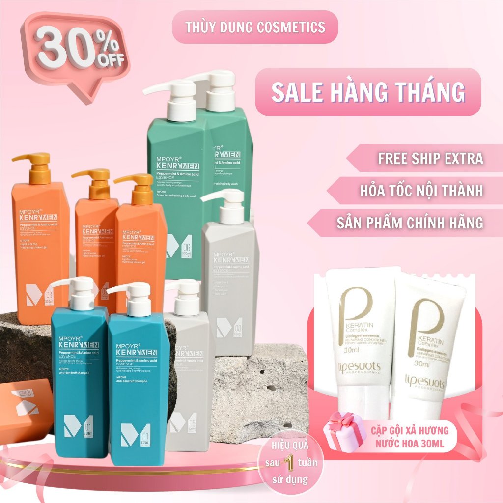 Dầu Gội Nam Sữa Tắm Gội Toàn Thân Kenry Men Mpoyr 500ML-1000ML [Hàng ...