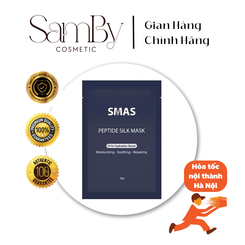 Mặt nạ Smas dưỡng ẩm phục hồi - SMAS Peptide Silk Mask - 25g/miếng ...