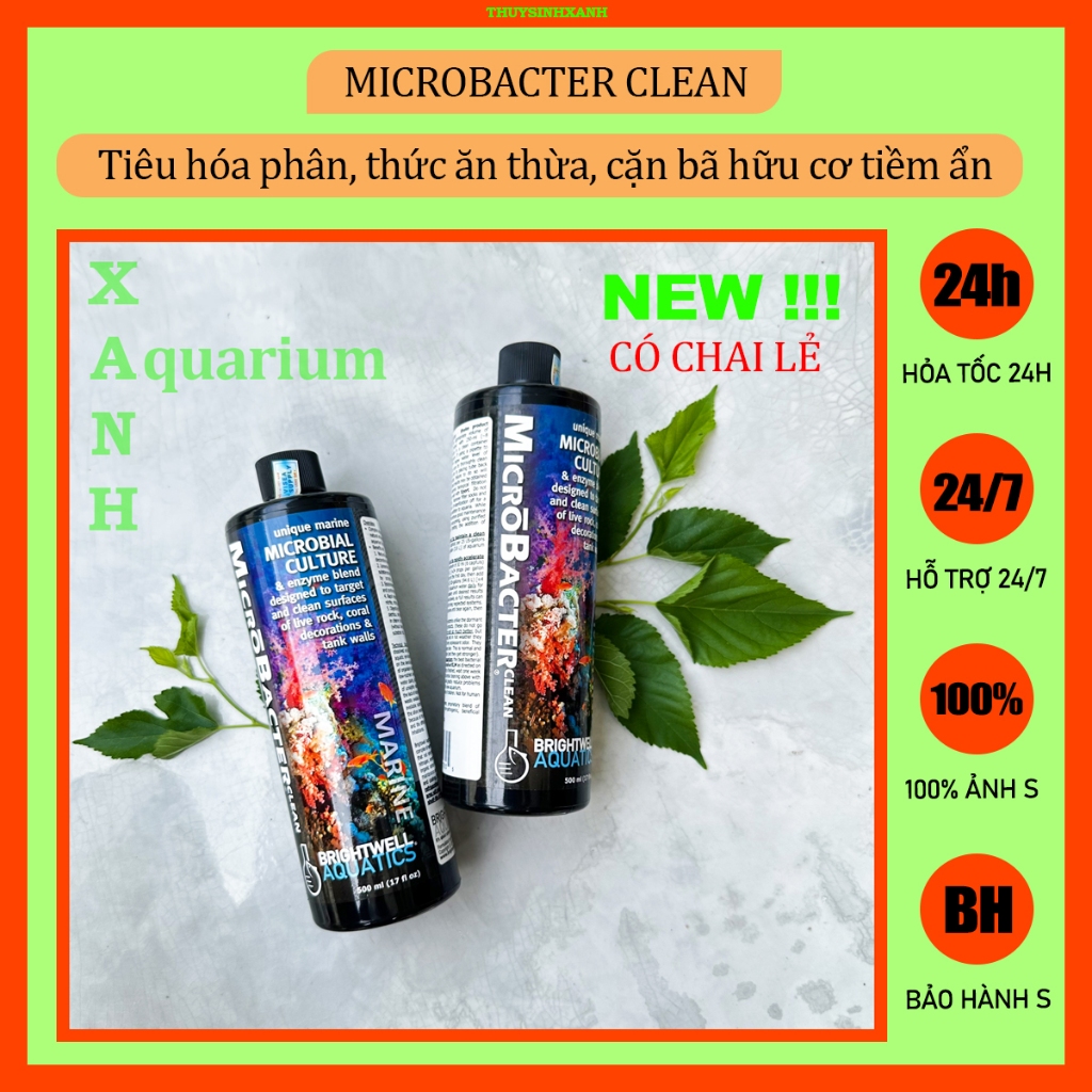 Vi sinh cao cấp bể mặn & ngọt MicroBacter Clean [ MicrōBacterCLEAN ...
