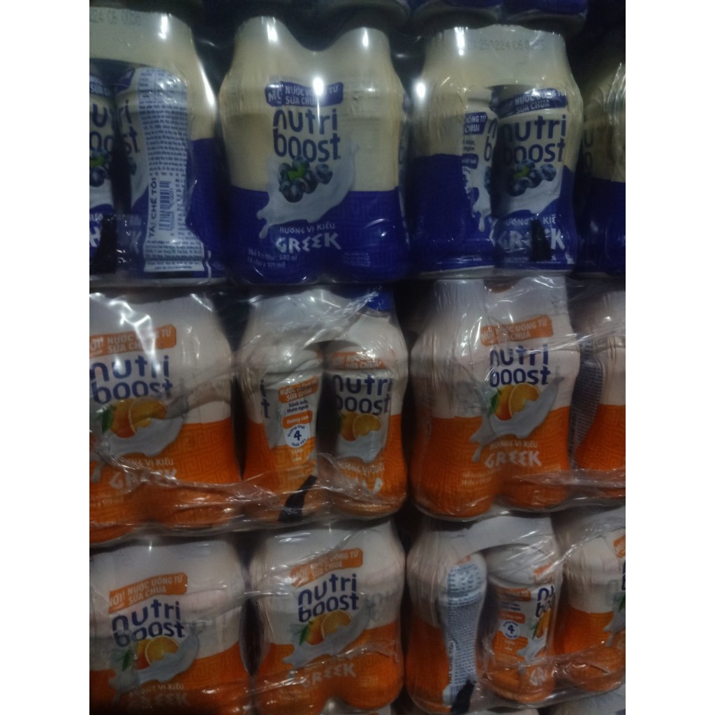 Thùng 24 chai Thức Uống từ Sữa Chua Nutriboost vị cam (170ml/chai ...