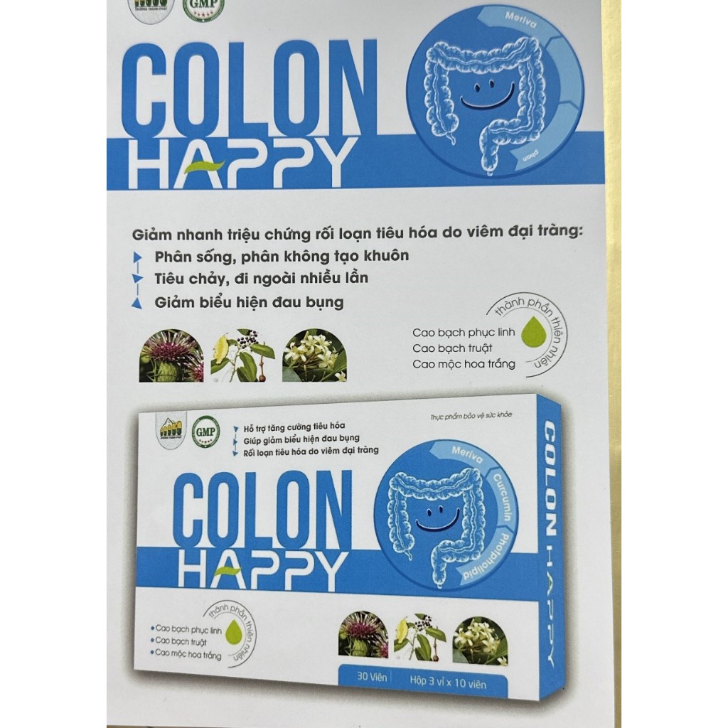 COLON HAPPY hỗ trợ tăng cường tiêu hóa, giúp giảm biểu hiện đau bụng ...