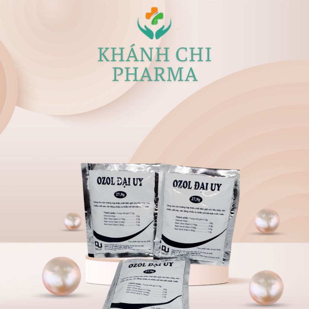 Bột pha bù nước và điện giải oresol (Đại uy) Gói ozerol trắng pha 1 lít ...