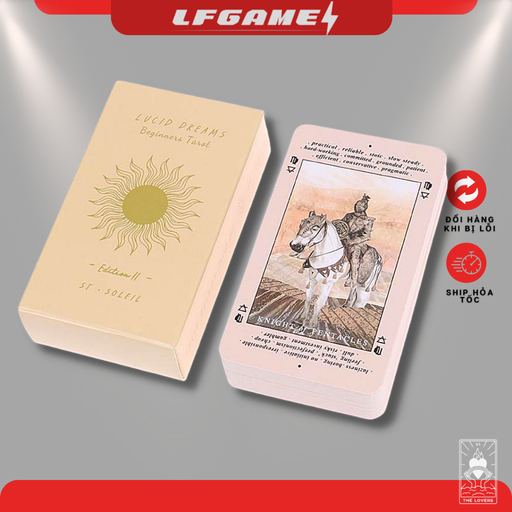 Bộ Bài Bói Tarot LUCID DREAM Beginners Soleil Tarot 78 Lá Bài bản Tiếng ...