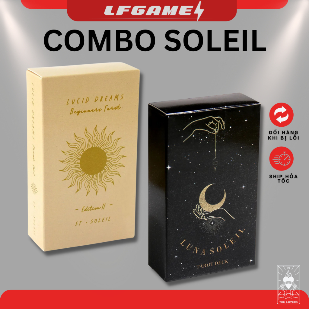 Bộ Bài Bói Tarot LUCID DREAM Beginners Soleil Tarot 78 Lá Bài bản Tiếng Anh Size Tiêu Chuẩn luna ...