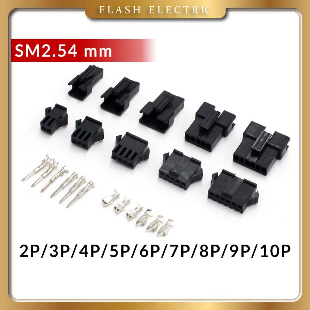 Bộ Jack Kết Nối Đực Cái SM 2.54mm 2P | 3P | 4P ( 5 Cặp tùy chọn ) [thích hợp bấm cos dây điện ...