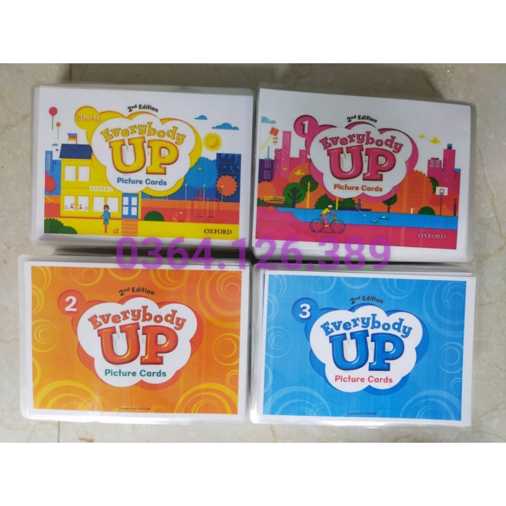 Tranh Tiếng Anh, Flashcard Everybody up starter - 3 Loại tranh 1 mặt ...
