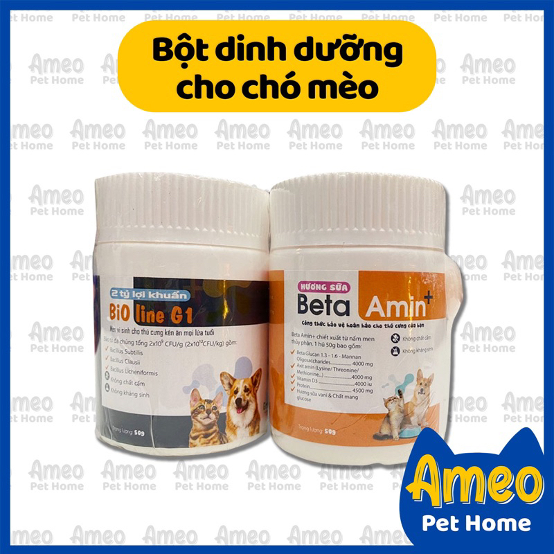Bột Vitamin beta amin tăng đề kháng, men vi sinh tiêu hoá bioline G1 ...
