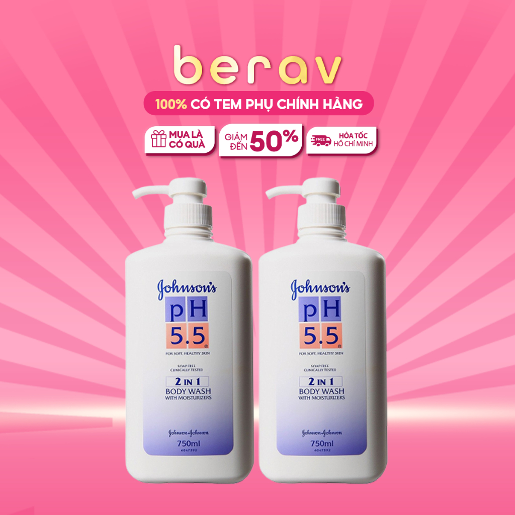 Sữa Tắm Johnson's Ph 5.5 2in1 Nourishing Body Wash 750ml | Shopee Việt Nam