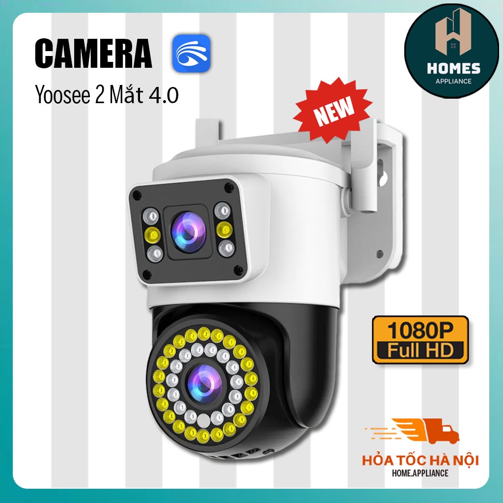 Camera Yoosee Wifi 2 Mắt 4.0 | Camera Yoosee 355 độ, Quay Dọc 120 Độ ...