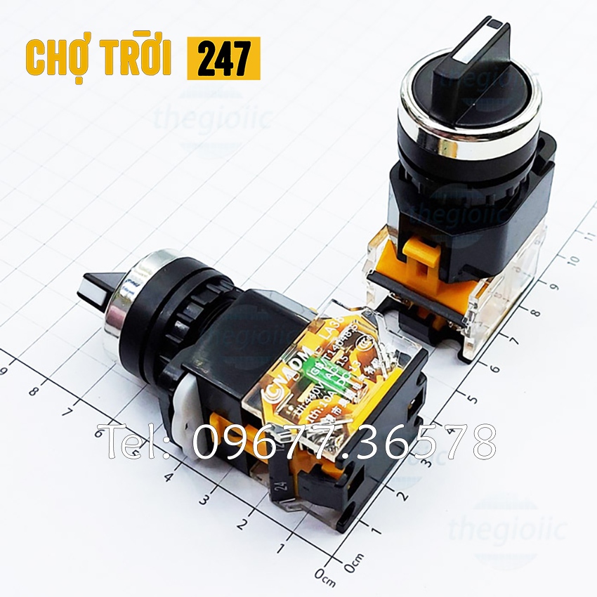 Công tắc xoay LA38-11X/2, LA38-20X/3 cần ngắn chuyển mạch 2, 3 vị trí phi 22mm | Shopee Việt Nam