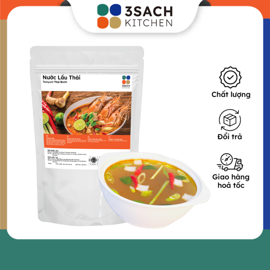 Nước Lẩu Thái 3Sach Kitchen - 500ml/túi | Shopee Việt Nam