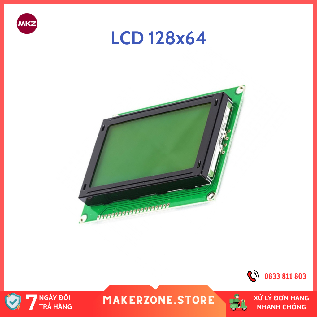 LCD Graphic 128x64 Xanh Lá (128x64 Graphic LCD) | Shopee Việt Nam