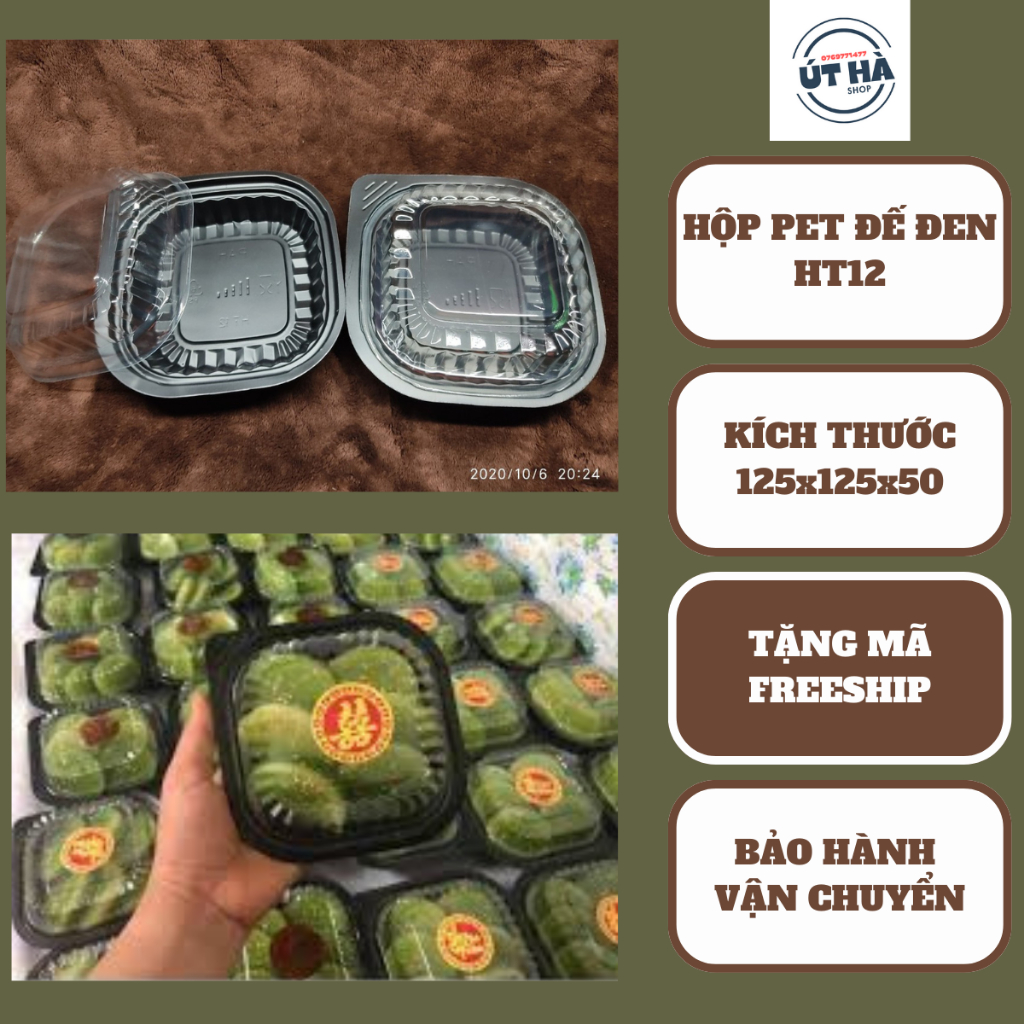 Lốc 50 Hộp nhựa đế đen HT203 HT17 HT12 JB25 HT26 (4 ngăn) jb88 (3 ngăn) JB03 (tam giác) 6, 4, 2 ...