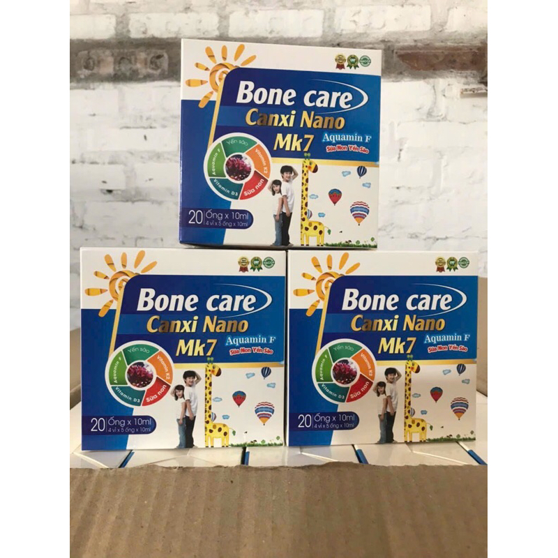 HỘP 20 ỐNG NHỰA 10ML BONE CARE CANXI NANO MK7 AQUAMIN F SỮA NON YẾN SÀO | Shopee Việt Nam