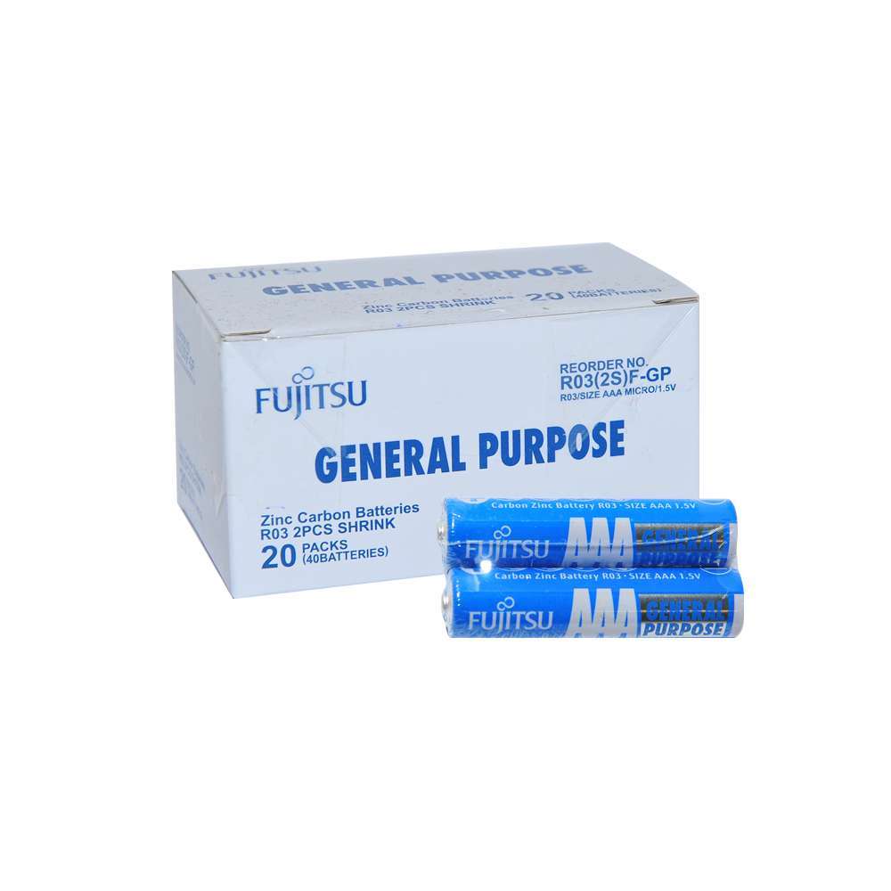 Pin Fujitsu R03 (2S)F-GP, SIZE AAA CARBON ZINC BATTERY-40 viên/hộp ...