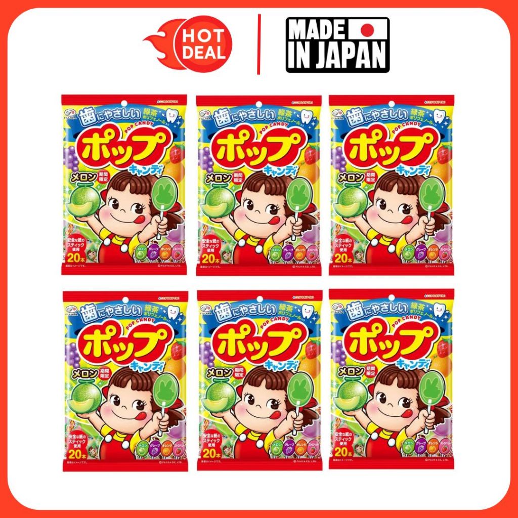 Lốc Kẹo Mút Chống Sâu Răng Fujiya Pop Candy Nội Địa Nhật 6 Gói x 20 Cây ...