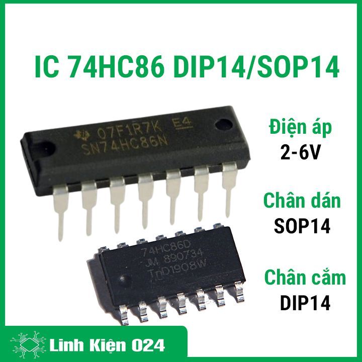 IC 74HC86 điện áp -0.5 ~ 7V | Shopee Việt Nam