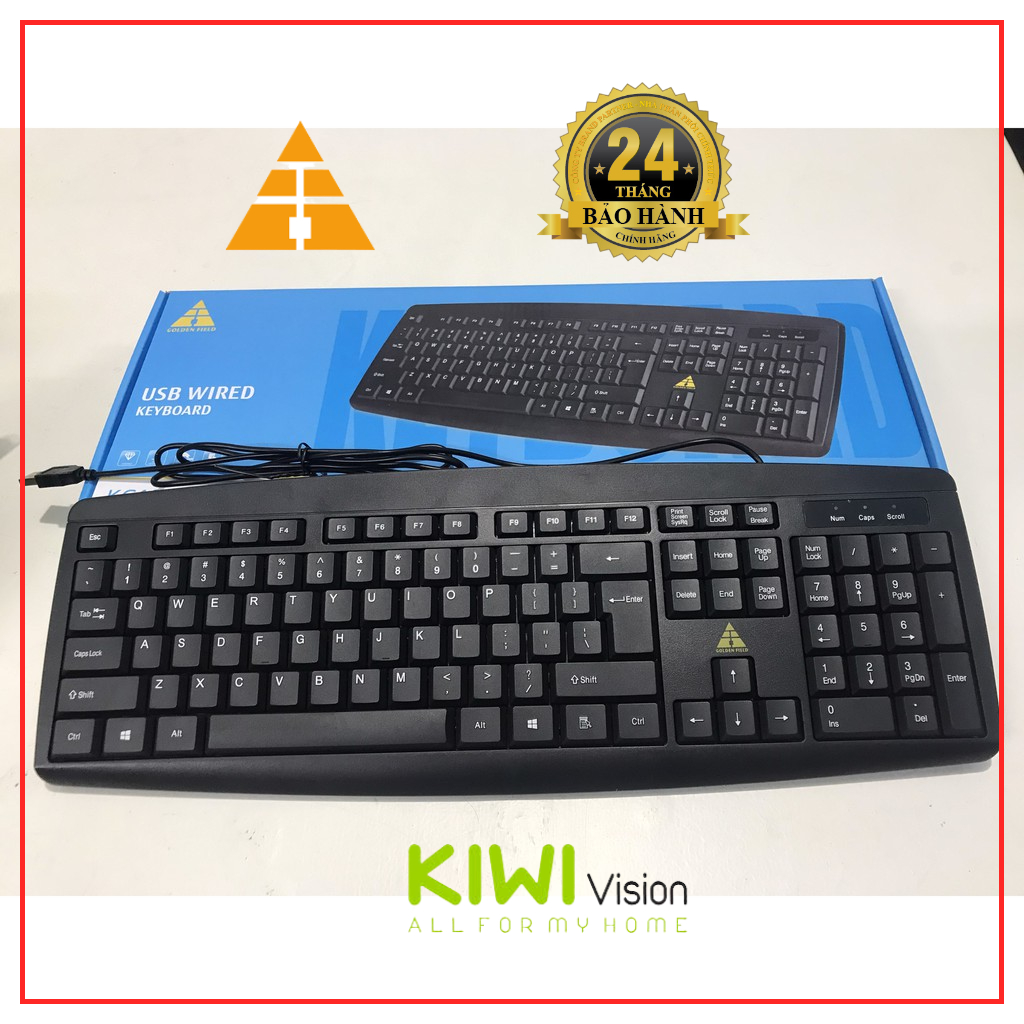 Bàn phím Golden Field KG108 - Phím mỏng - Sản phẩm lý tưởng cho văn phòng | Shopee Việt Nam